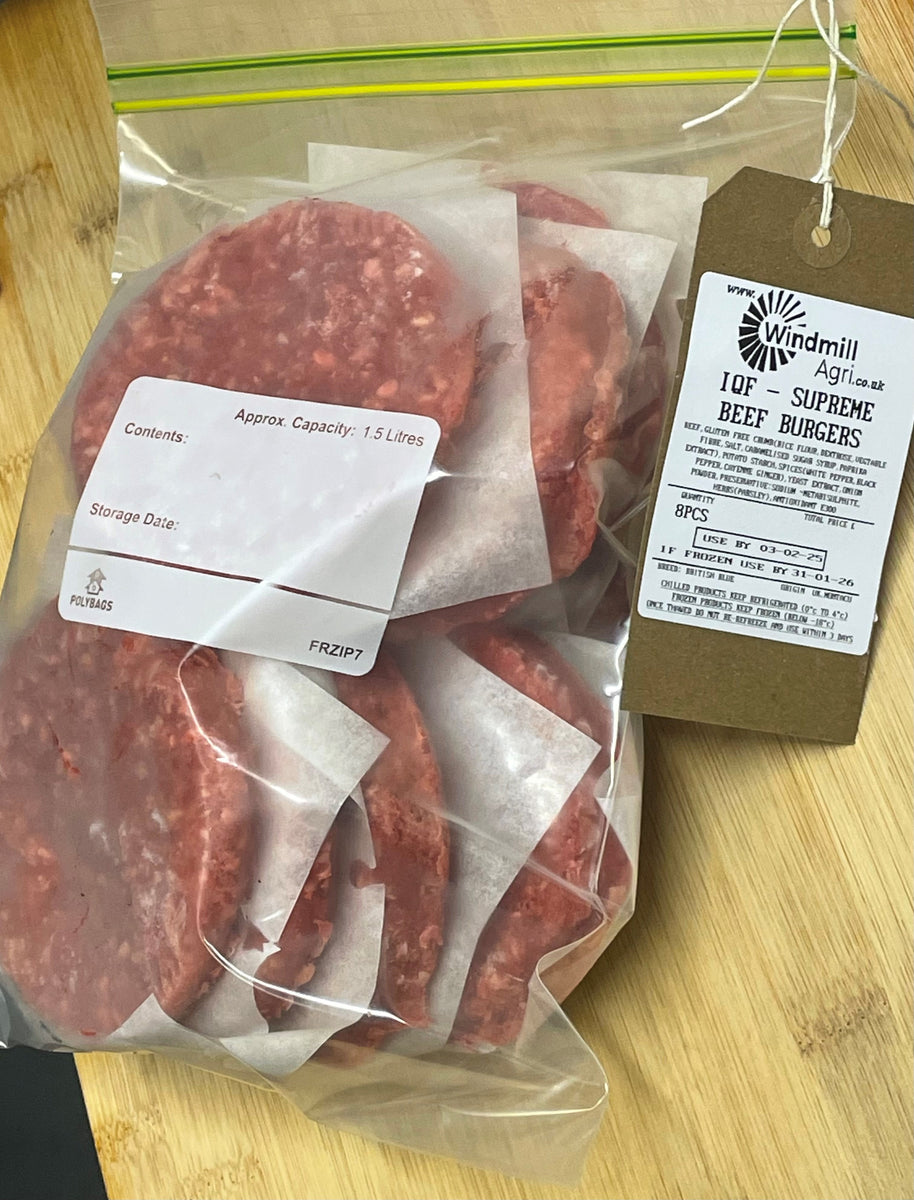 Burgers Supreme BEEF 8 - IQF – Windmill Agri